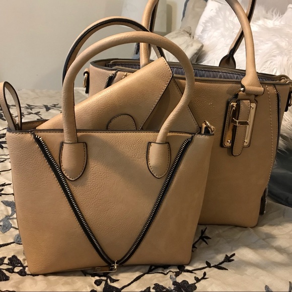 Bags | Steal 3 In 1 Beautiful Cream Bag Set | Poshmark